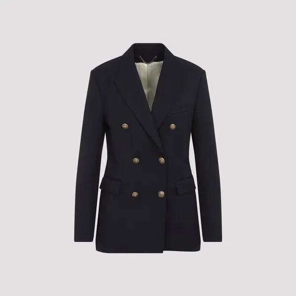 GOLDEN GOOSE Double-breasted Blazer In Polyester & Virgin Wool - Blue