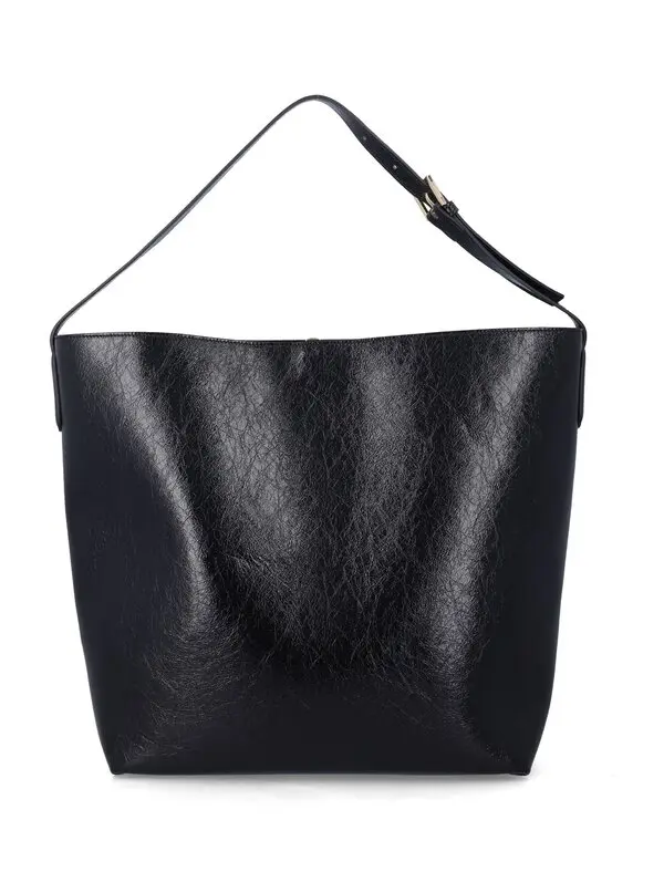 THE MOIRÈ Textured Faux Leather Shoulder Bag