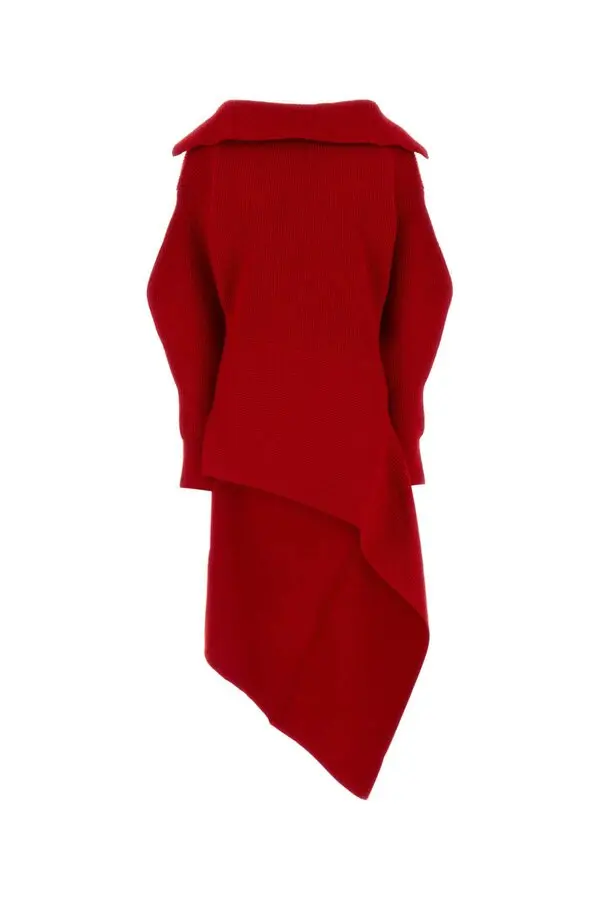 Givenchy Stretch Wool Blend Sweater Dress - Red