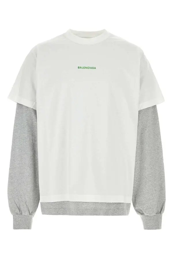 Balenciaga Balancing Two-tone Cotton Oversize T-shirt - Multicoloured