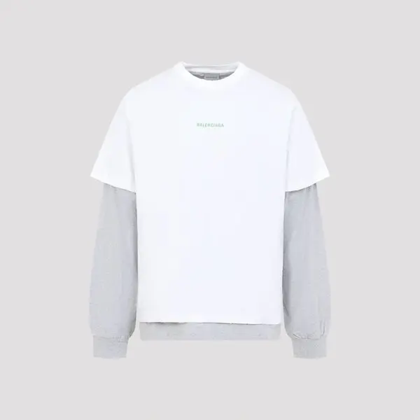 Balenciaga Balancing Two-tone Cotton Oversize T-shirt - Multicolor