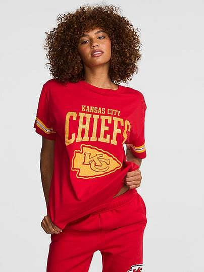 Pink Nfl Collection Campus Cotton™ Bling Tee - Red