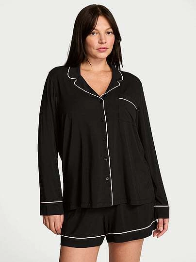 Victoria's Secret Sosoft™ Modal Long-sleeve Short Pajama Set - Black