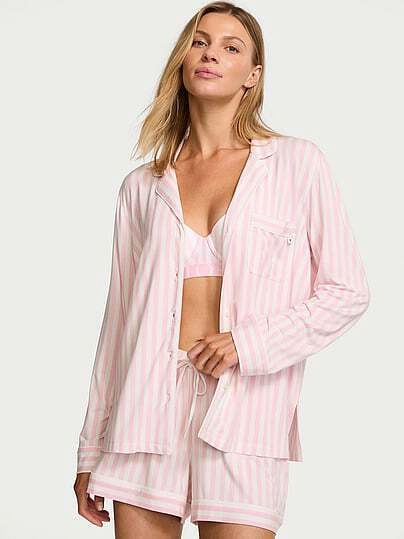 Victoria's Secret Sosoft™ Modal Long-sleeve Short Pajama Set - Print