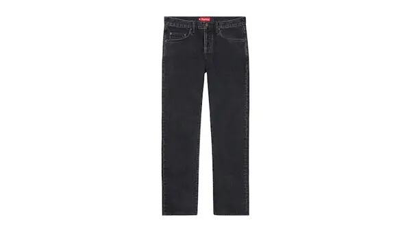 Supreme Stone Washed Slim Jean - Washed Black