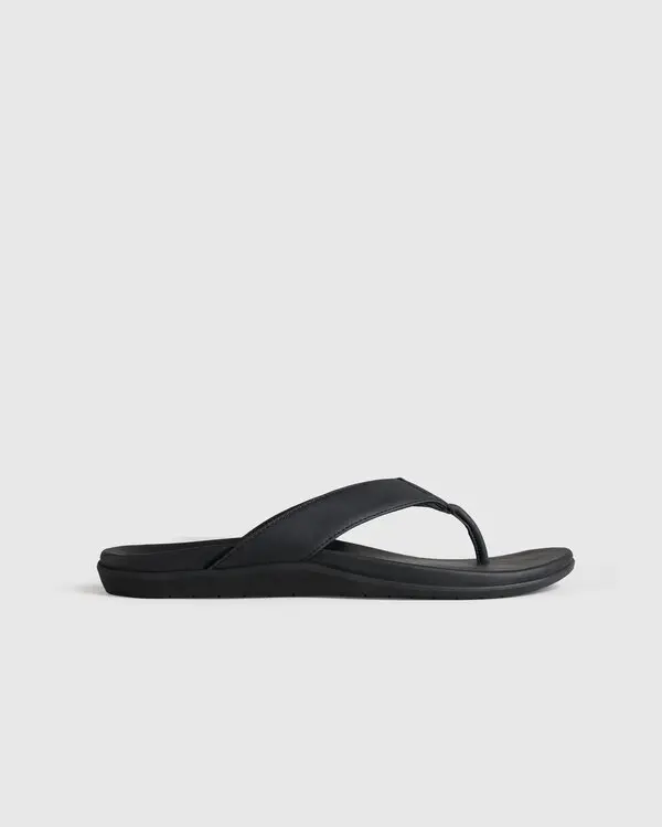 Quince Crafted Leather Sandal - Black