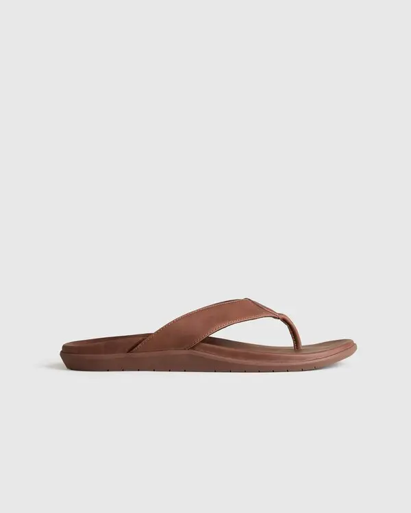 Quince Crafted Leather Sandal - Brunette