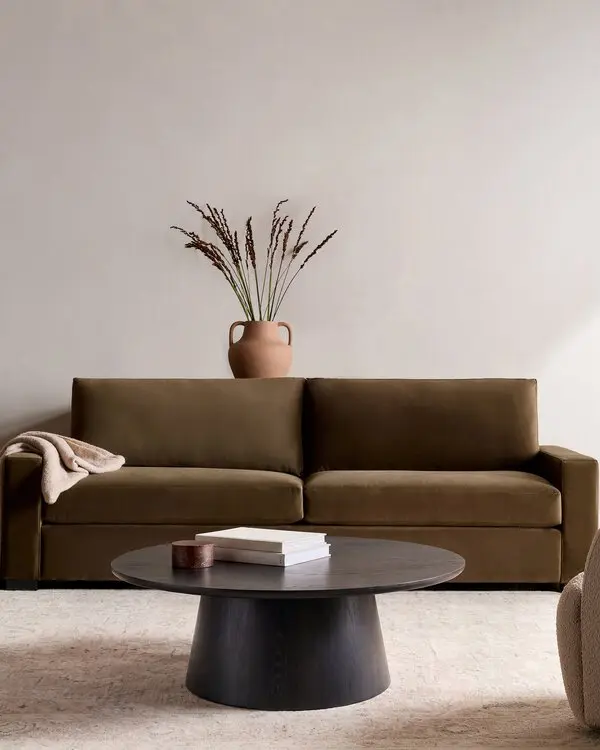Quince Oak Round Pedestal Coffee Table