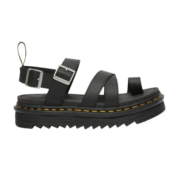 Dr. Martens Avry Hydro Leather Strap Sandal - Black