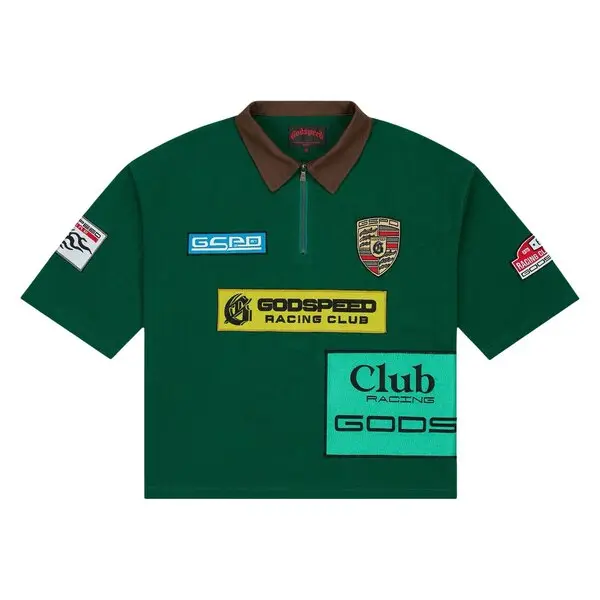 GODSPEED Grc Quarter Zip Short-sleeve Polo /brown