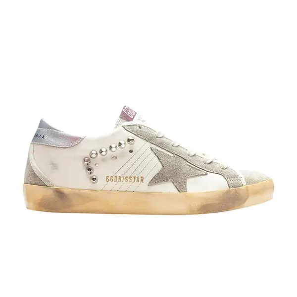 GOLDEN GOOSE Wmns Superstar 'studded Beige Taupe Silver