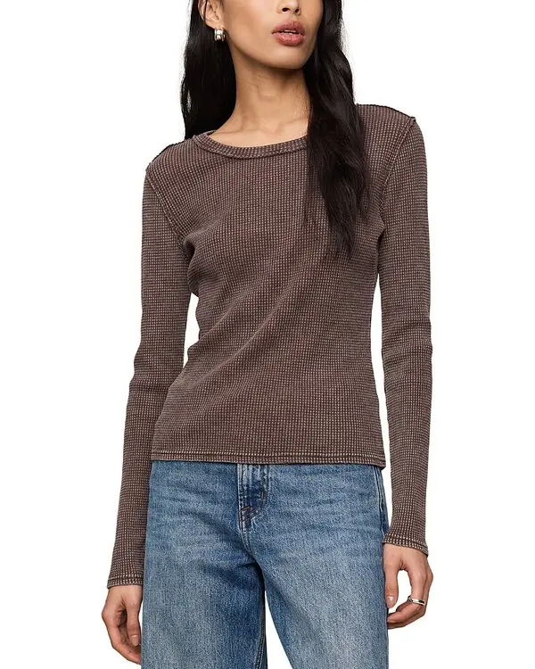 Z Supply Arlet Thermal Top - Dark Chocolate