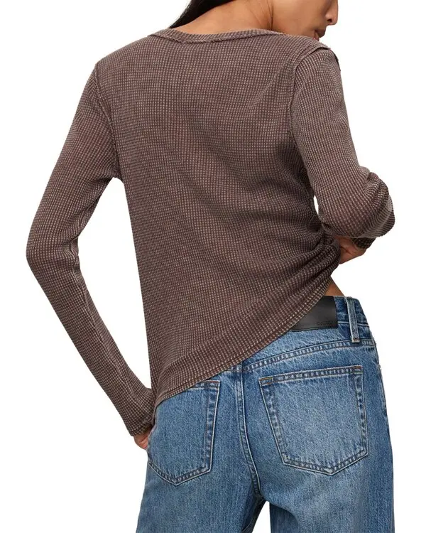 Z Supply Arlet Thermal Top - Dark Chocolate