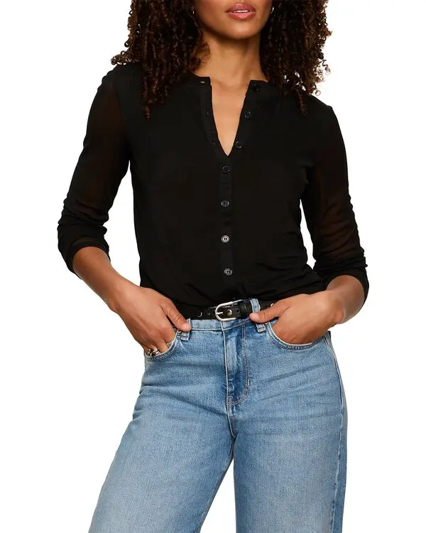 Sanctuary Knit Mesh Long Sleeve Cardigan