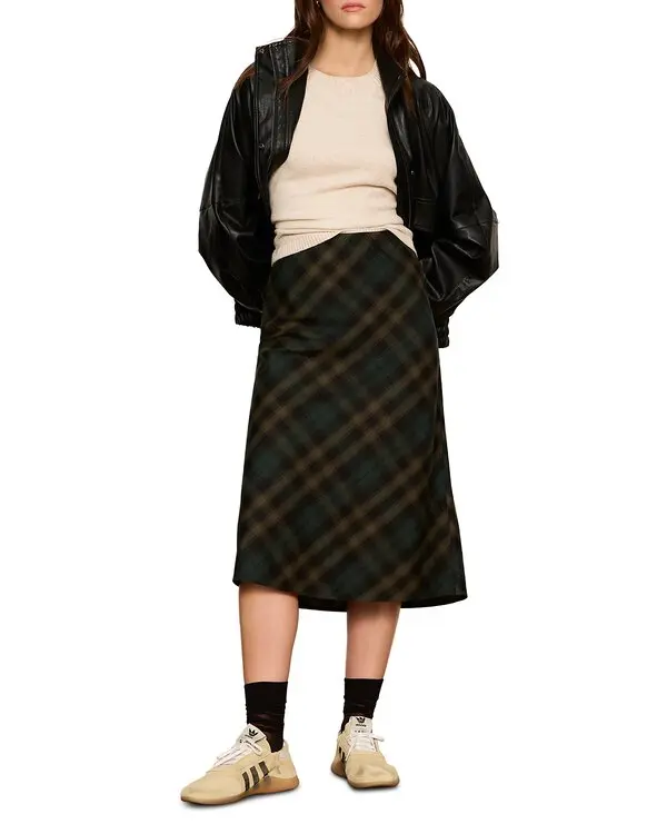 Sanctuary Favorite Plaid Midi Slip Skirt
