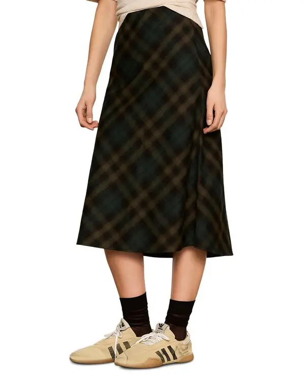 Sanctuary Favorite Plaid Midi Slip Skirt
