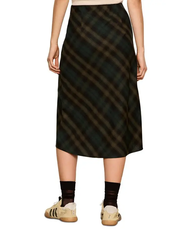 Sanctuary Favorite Plaid Midi Slip Skirt