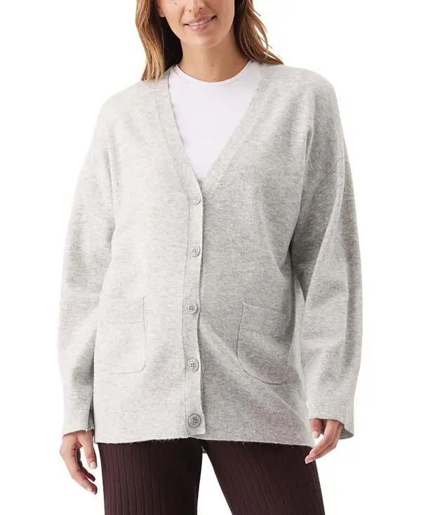 RIPE MATERNITY Chelsea V-neck Cardigan - Silver Marle