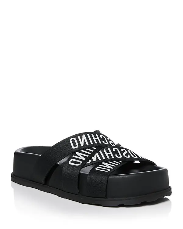 Moschino Crisscross Logo Sandals