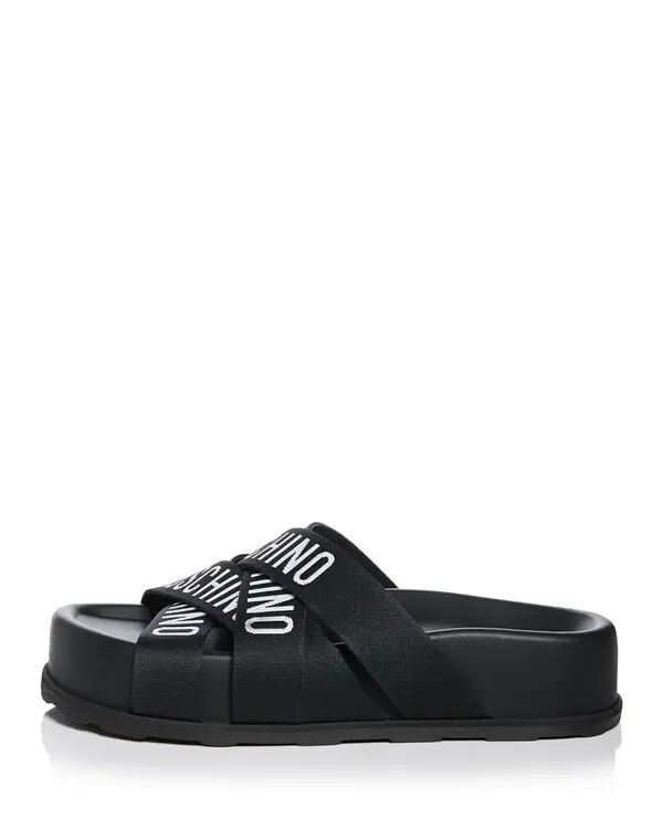 Moschino Crisscross Logo Sandals