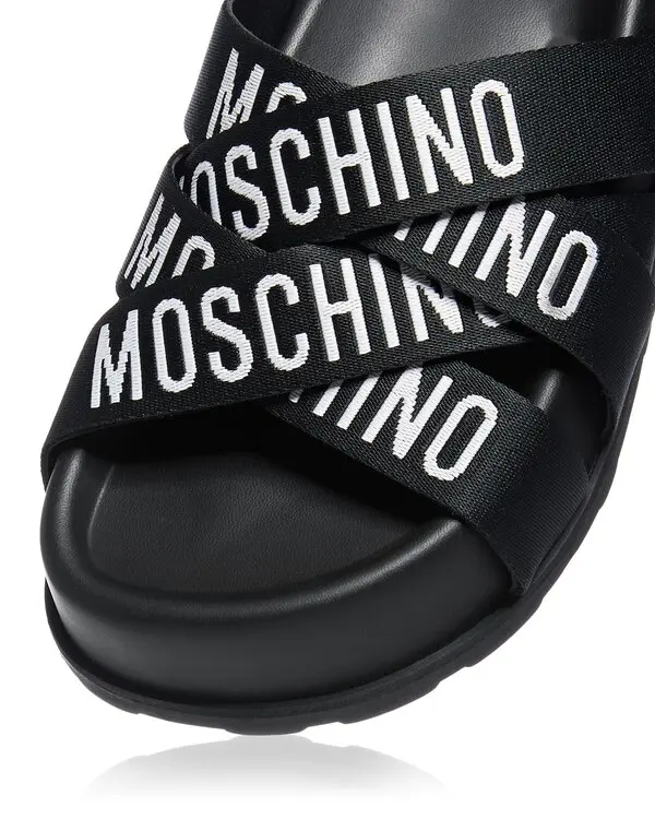 Moschino Crisscross Logo Sandals