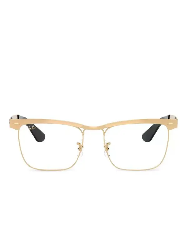 Ray-ban Wayfarer Deluxe Rectangle-frame Glasses - Gold