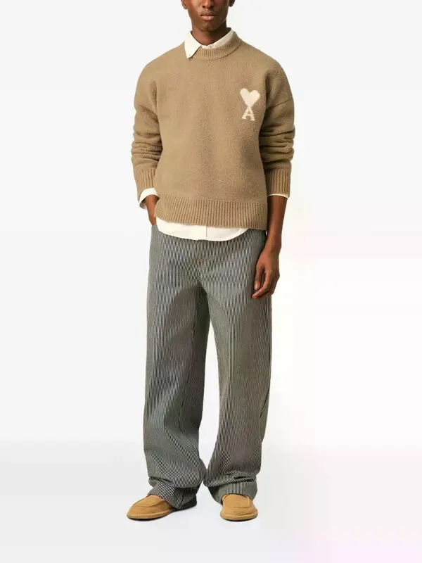 AMI Paris De Coeur Intarsia-knit Jumper
