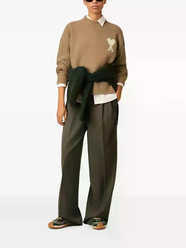 AMI Paris De Coeur Intarsia-knit Jumper