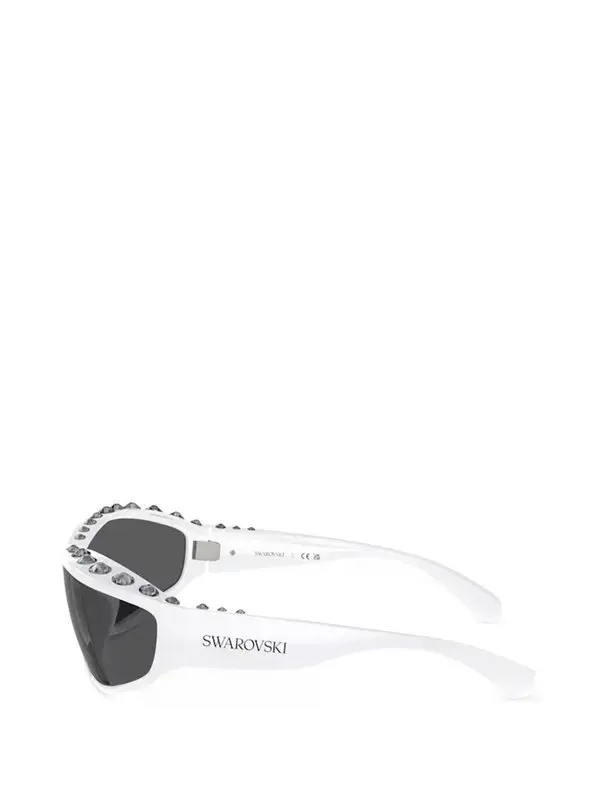 SWAROVSKI Crystal-embellished Rectangle-frame Sunglasses