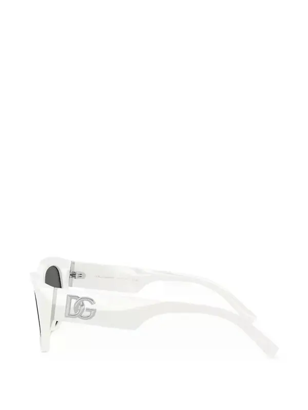 Dolce & Gabbana Dg Crossed Logo-plaque Cat-eye Sunglasses