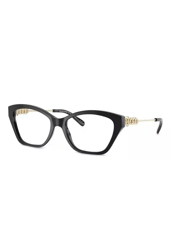 Michael Kors Makena Beach Chain-embellished Cat-eye Glasses - Black
