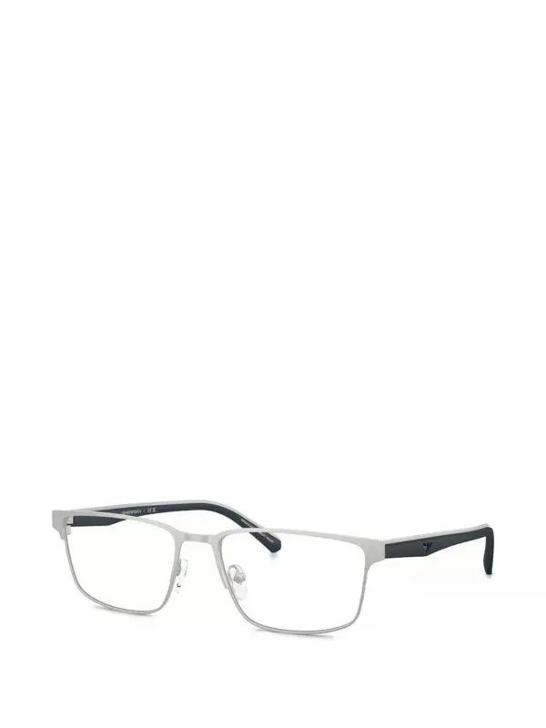 Emporio Armani Rectangle-frame Glasses - Silver