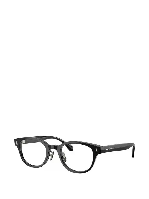 Moncler Rivet-detail Oval-frame Glasses - Black