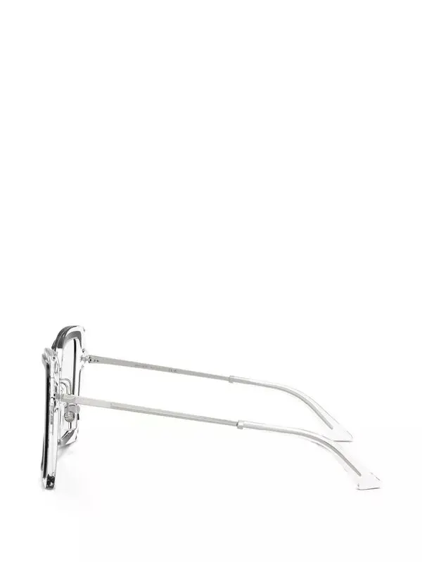 JIMMY CHOO Geometric-frame Glasses - Black