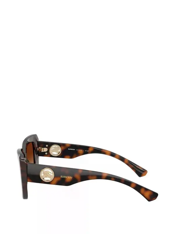 Burberry Geometric-frame Logo-plaque Sunglasses