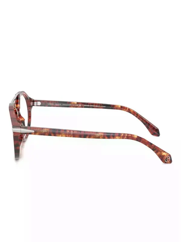 Giorgio Armani Tortoiseshell-effect Double-bridge Glasses