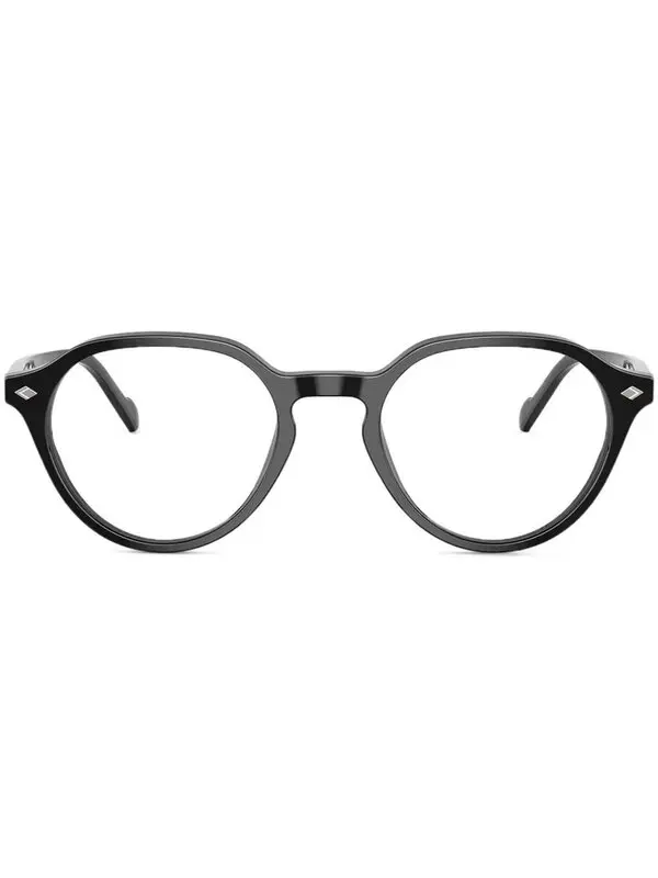 VOGUE EYEWEAR Round Frame Acetate Glasses - Black