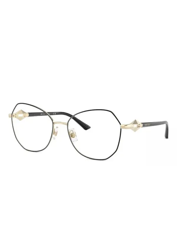 JIMMY CHOO Round-frame Clear-lenses Glasses