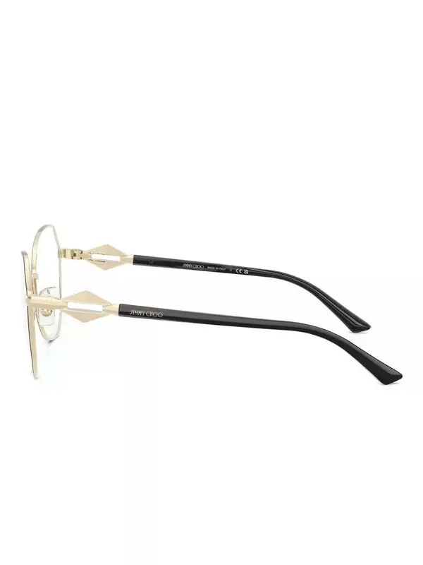JIMMY CHOO Round-frame Clear-lenses Glasses