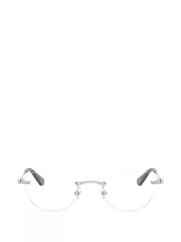 SWAROVSKI Oval Frame Eyeglasses - Silver