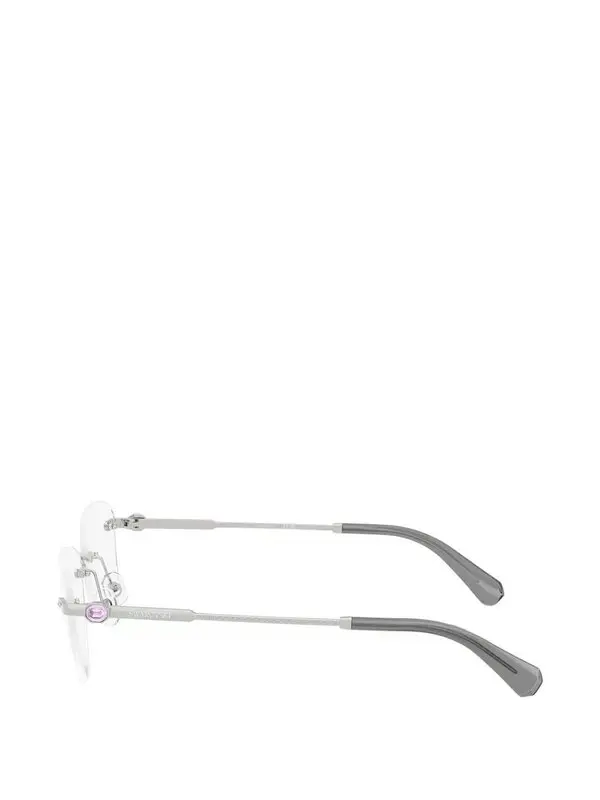 SWAROVSKI Oval Frame Eyeglasses - Silver