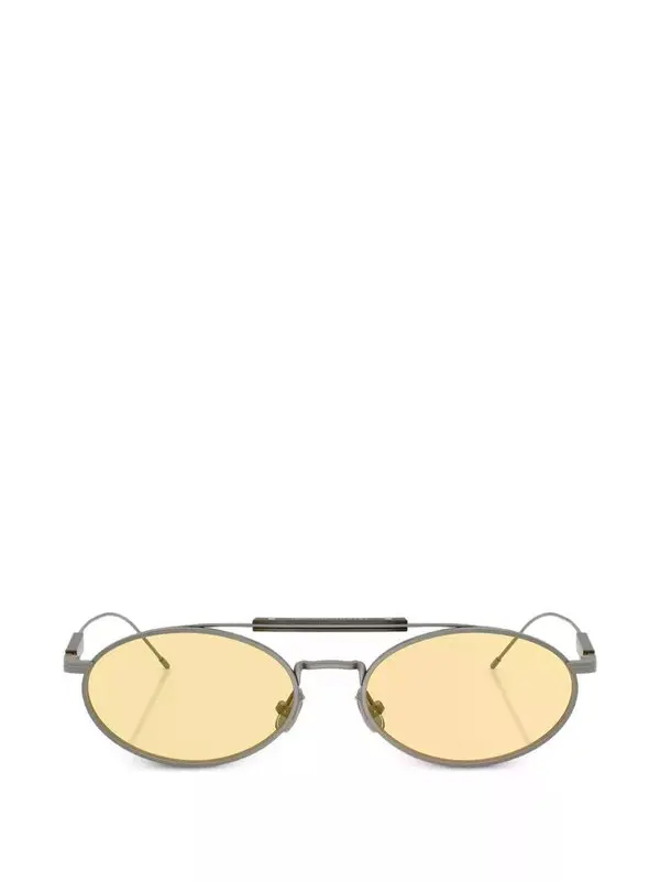 Brunello Cucinelli Oval-frame Sunglasses - Silver