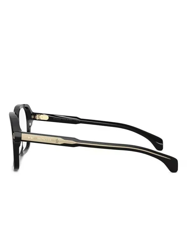Moncler Gold-detail Square Frames - Black