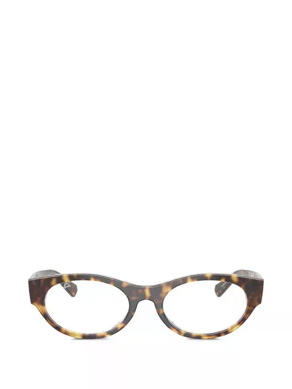 Ray-ban Havana Round-frame Glasses - Brown