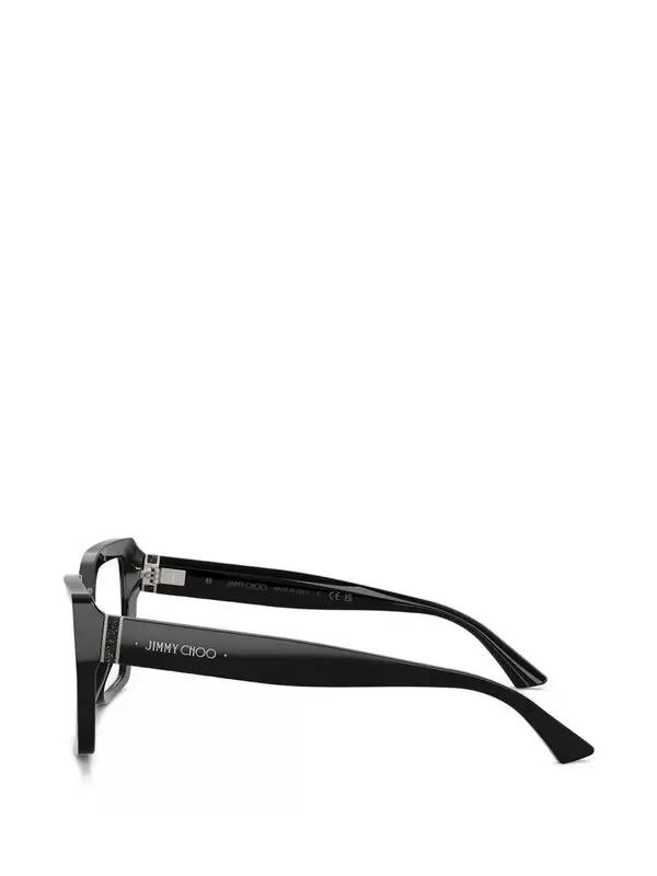 JIMMY CHOO Geometric-frame Glasses - Black