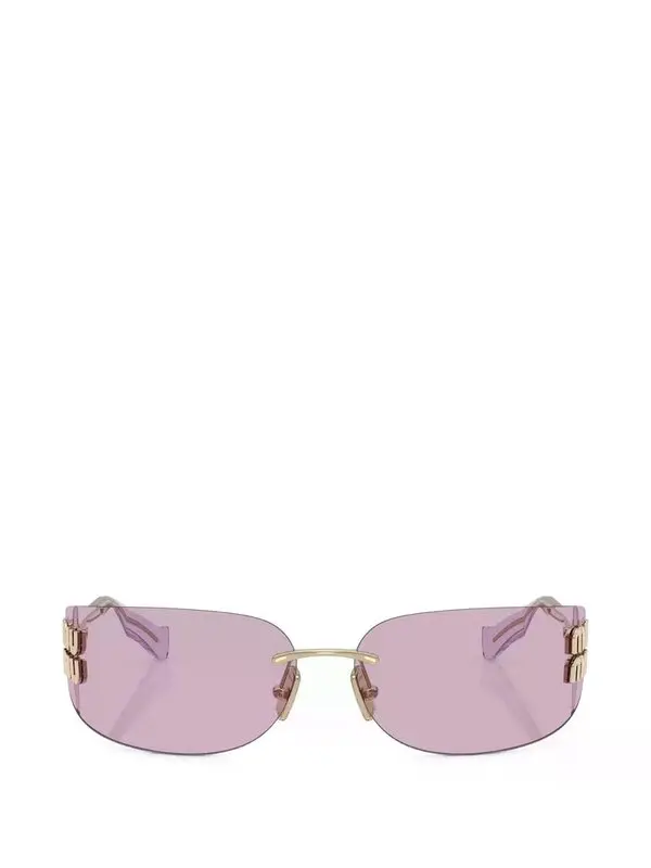 Miu Miu Logo-plaque Rimless Sunglasses