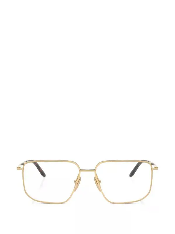 Prada Rectangle-frame Glasses - Gold
