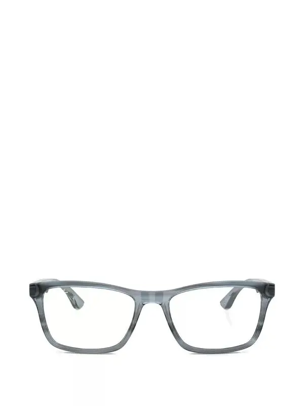 Ray-ban Striped Rectangle-frames Glasses - Blue