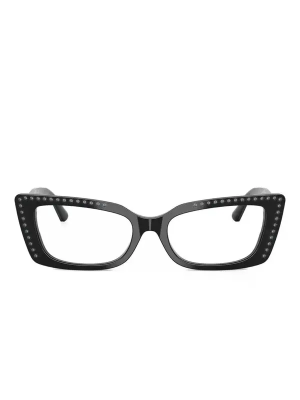 JIMMY CHOO Jc3018b Crystal-embellished Cat-eye Glasses - Black