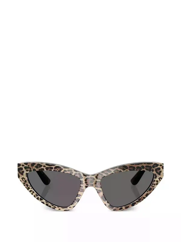 Dolce & Gabbana Leopard Logo Sunglasses